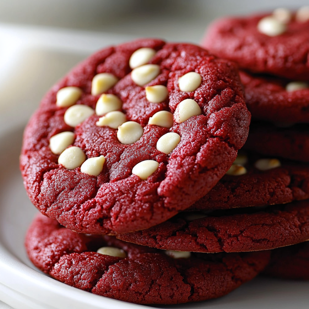 Red Velvet Cookies - Lizarecipes.com