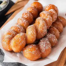 Korean Twisted Donuts (Kkwabaegi) - Lizarecipes.com