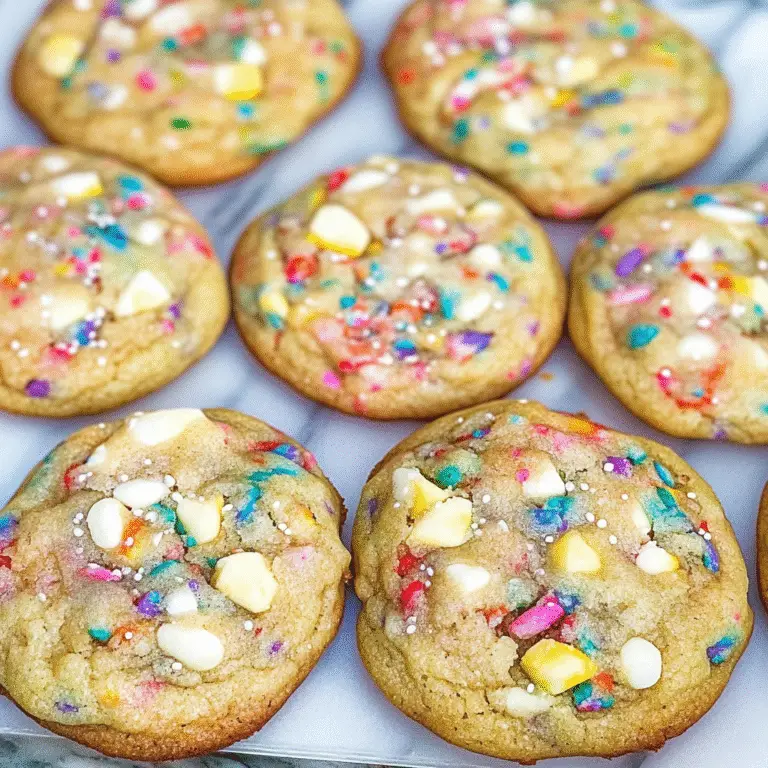 White Chocolate Confetti Cookies - Lizarecipes.com