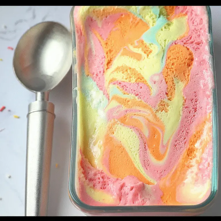 Jello Rainbow Sherbet Ice Cream - Lizarecipes.com