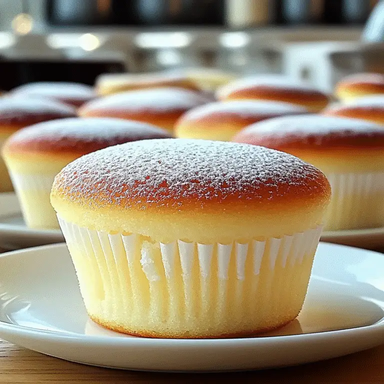 Fluffy Japanese Cotton Cheesecake Cupcakes