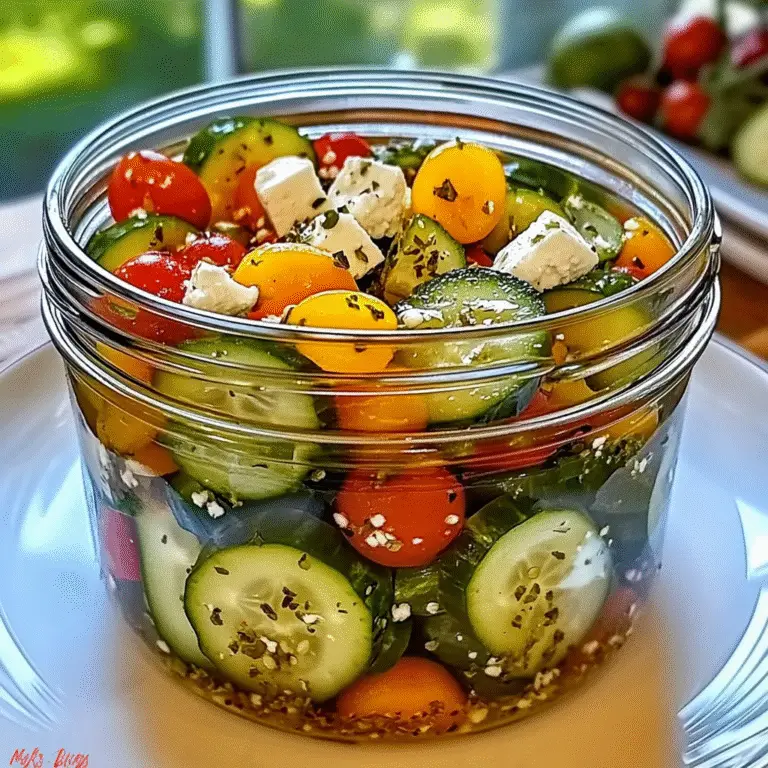 Mediterranean Pickled Veggies with Feta and Oregano - Lizarecipes.com